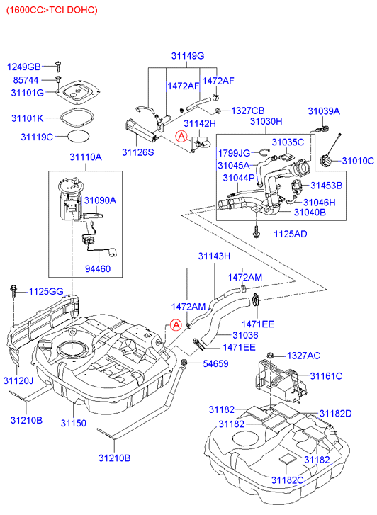 Датчик уровня топлива Elantra HD MOBIS 94460-2H000