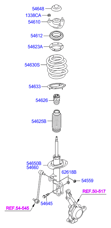 Опора переднего амортизатора IX35, Sportage SL MOBIS 54610-2S100