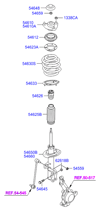 Опора переднего амортизатора IX35, Sportage SL MOBIS 54610-2S100